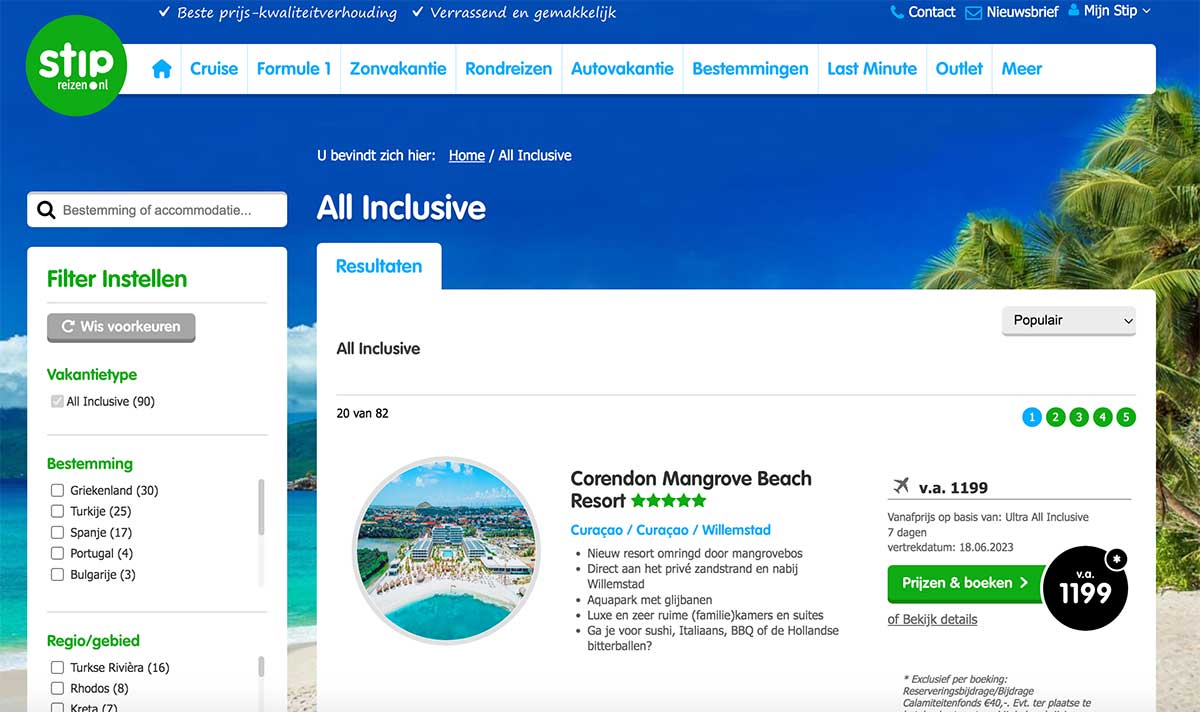 All inclusive vakanties bij Stip Reizen | Reisaanbod + review 2026